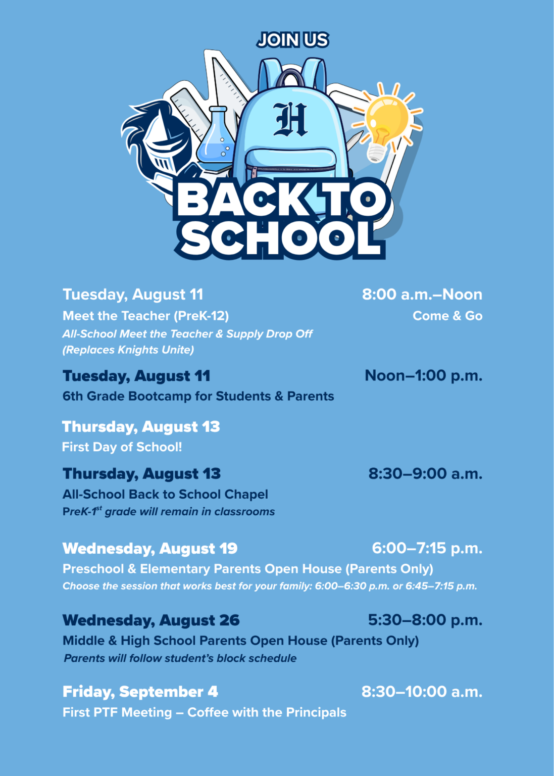 Your Back-to-School Roadmap: Key Dates for August - Hill Country ...
